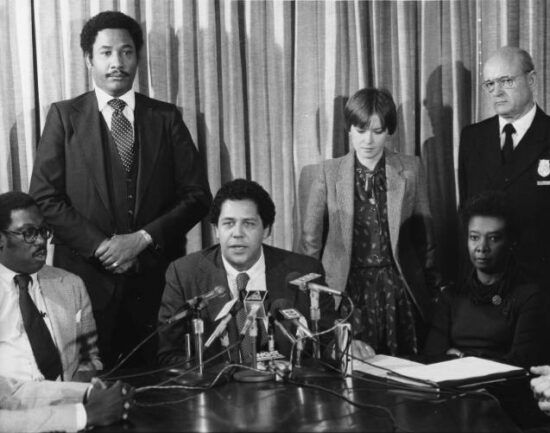 Mayor Maynard Jackson With City Council Members At Presser – Bo Legs ATL